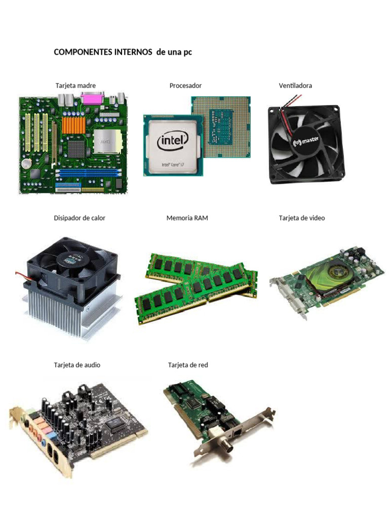 Componentes Internos de una PC | PDF