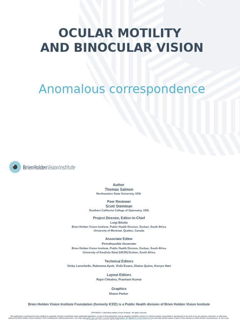36 Anomalous Correspondence | PDF | Vision | Senses
