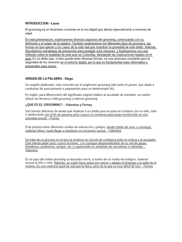 Grooming | PDF | La sexualidad humana