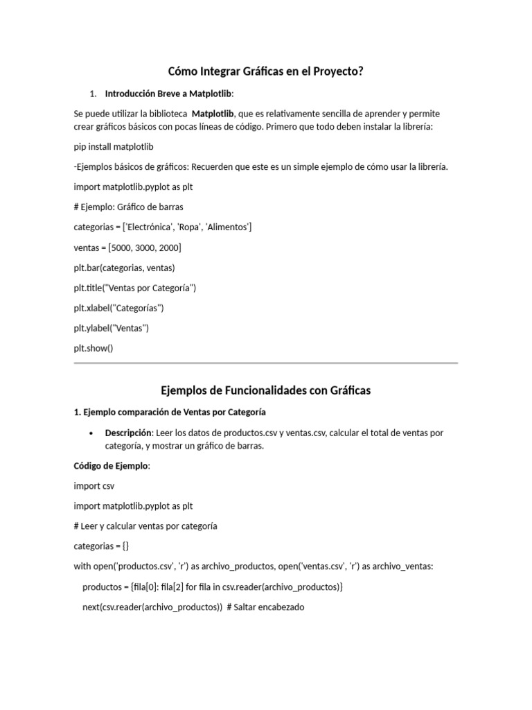 Cómo Integrar Gráficas en El Proyecto | PDF | Informática ...