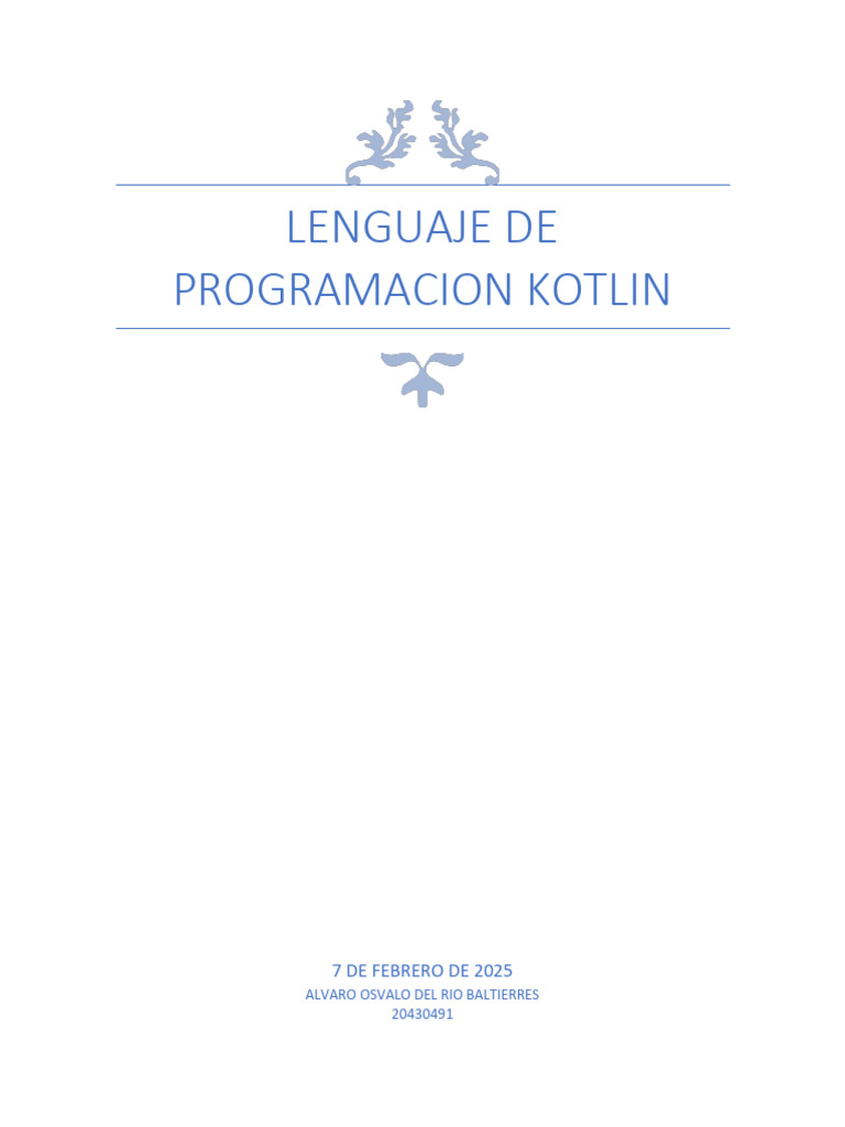 Lenguaje de Programacion Kotlin | PDF | Lenguaje de programación | Java ...