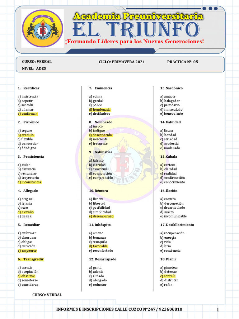 VERBAL - ADES - PRIMAVERA 2021 - S05 | PDF
