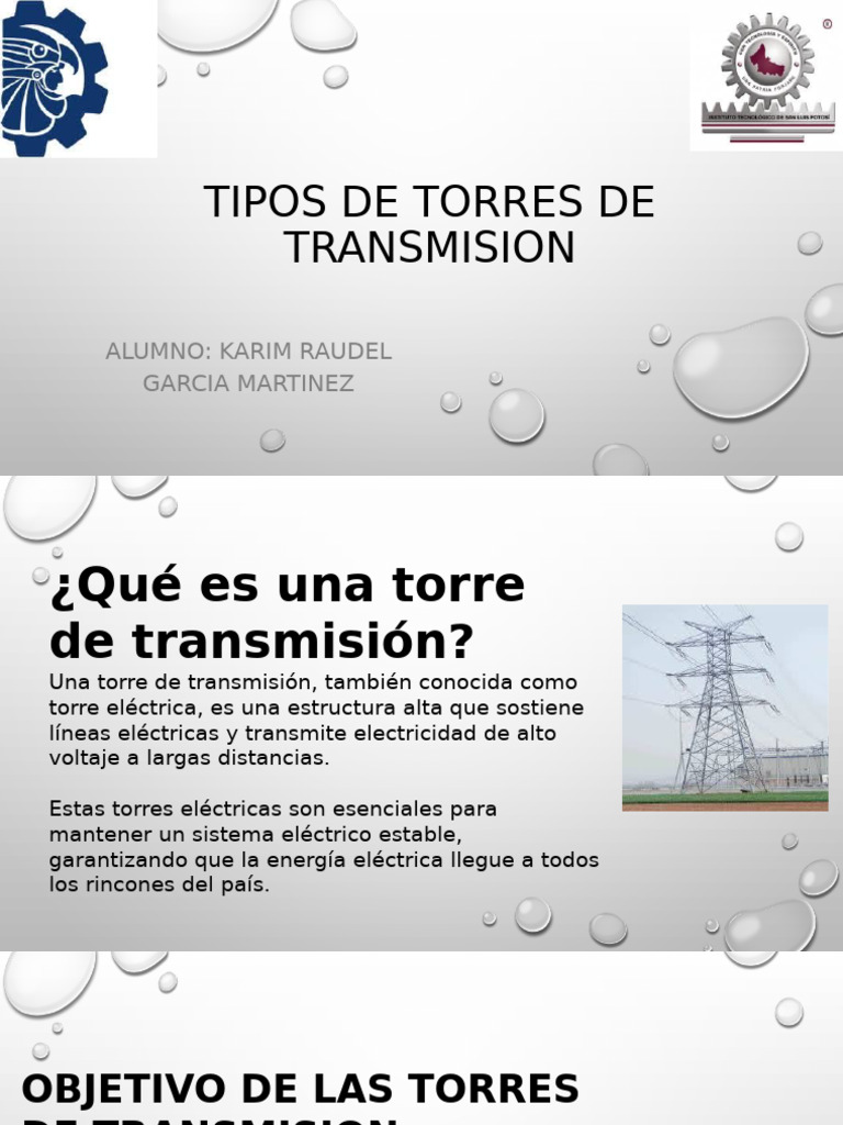 Tipos de Torres de Transmision | PDF | Transmisión de energía eléctrica ...