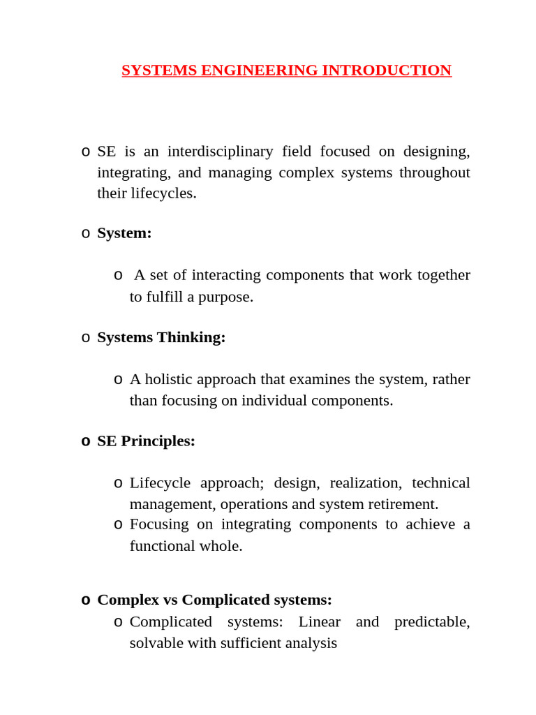 Systems Engineering Process Overview | PDF | Conceptual Model ...