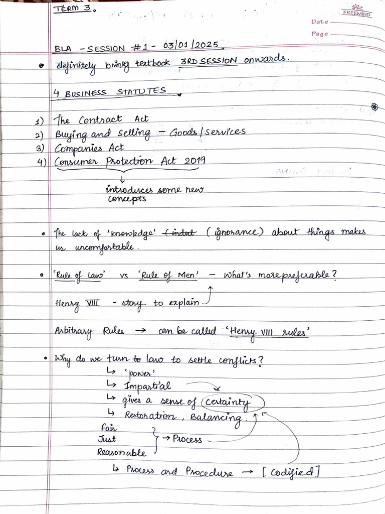 BLA Notes 1-10 | PDF