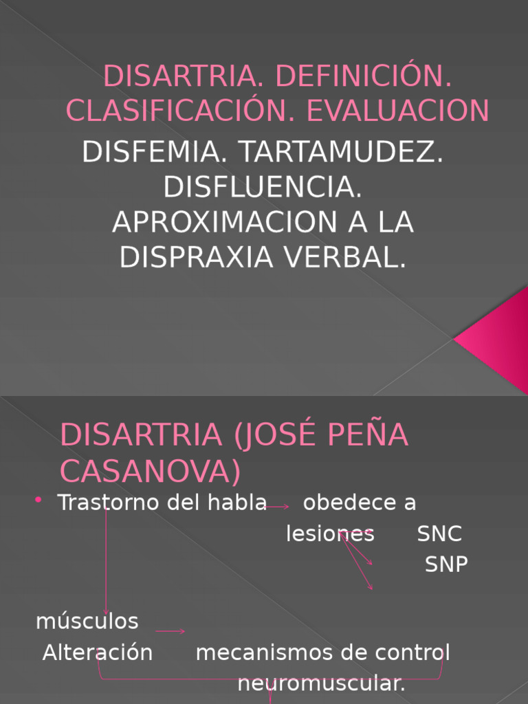 Disartria y Disfluencia: Evaluación y Tratamiento | PDF | Habla ...
