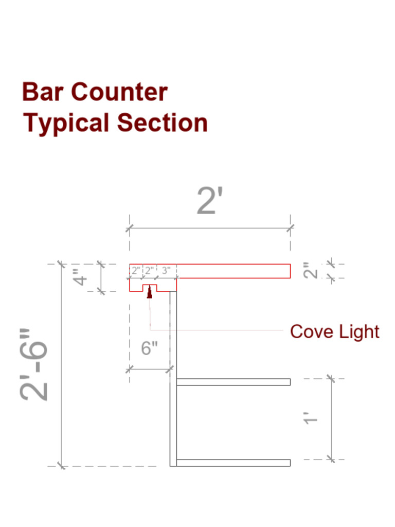 Bar Counter Sectiion | PDF