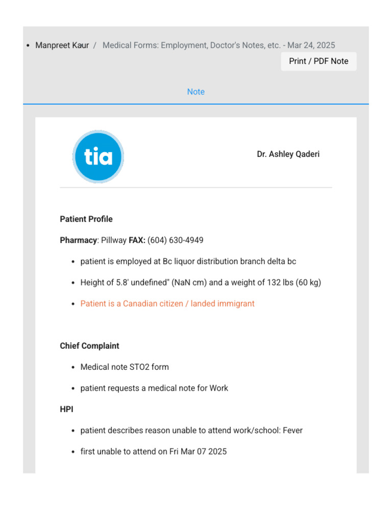 Tia Health | PDF
