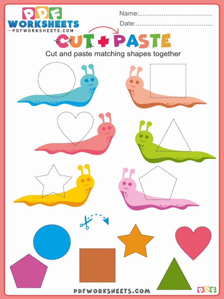 Cut and Paste Snail Worksheet | PDF