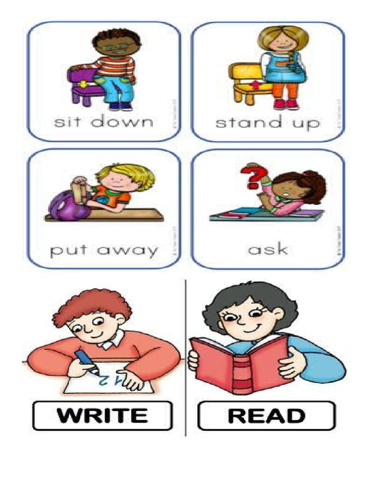 Action Verbs Flashcards | PDF