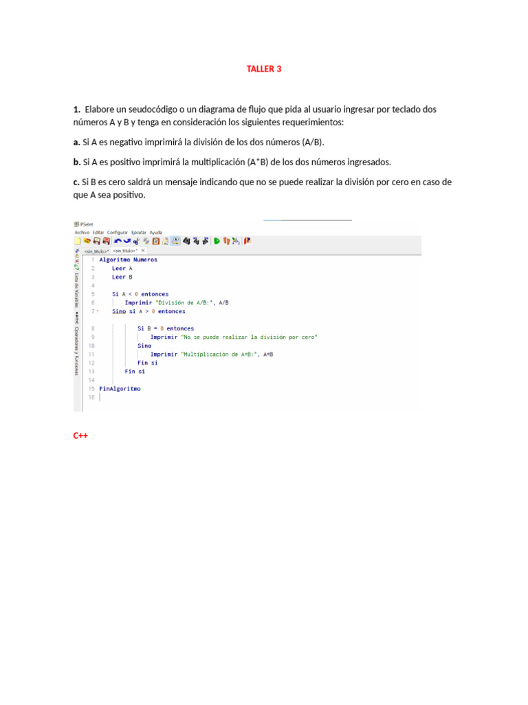 Ejercicios de Logica de Programación | PDF