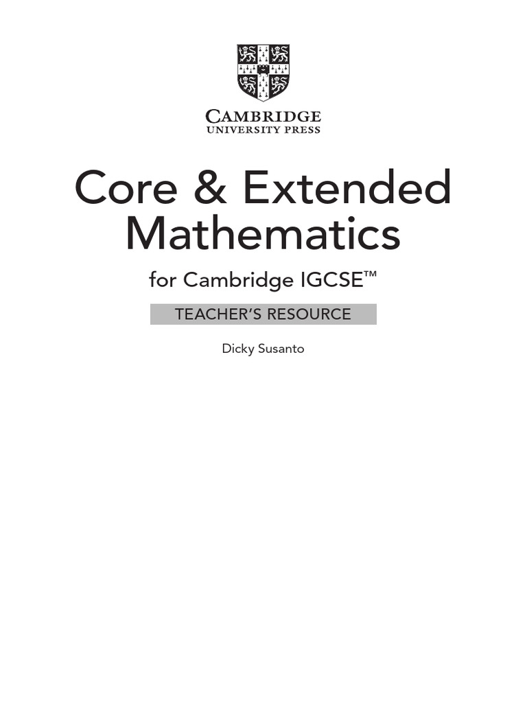 Igcse Maths Core Ext 3ed Tr Title Page Pdf