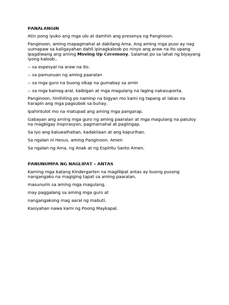 PANALANGIN | PDF