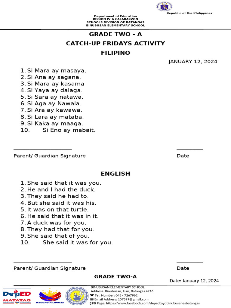 G2A-reading-form-catch-up | PDF | Learning | Cognition