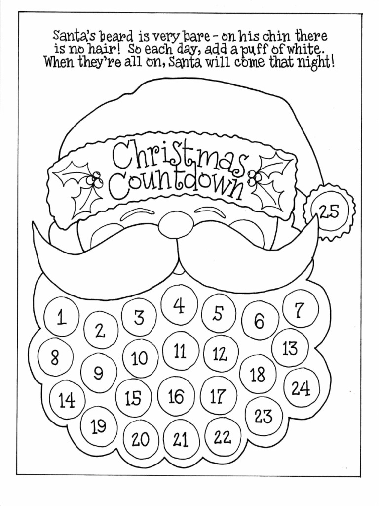 Free Printable Christmas Countdown | PDF
