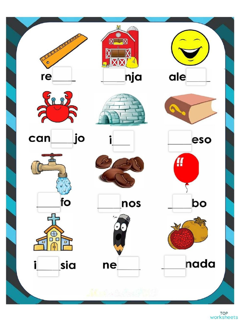 Sílabas Trabadas Con GL y GR | PDF