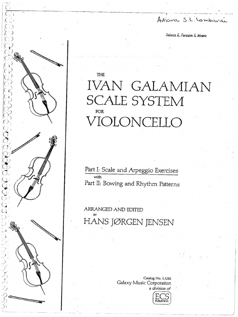 Escalas de Cello Ivan Galamian | PDF