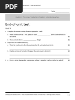 S7 End-Of-Unit Test 9 | PDF | Electricity | Electromagnetism