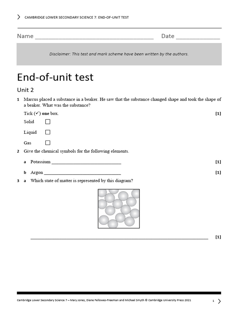 S7 End-Of-Unit Test 2 230824 174830 | PDF | Chemical Substances | Water