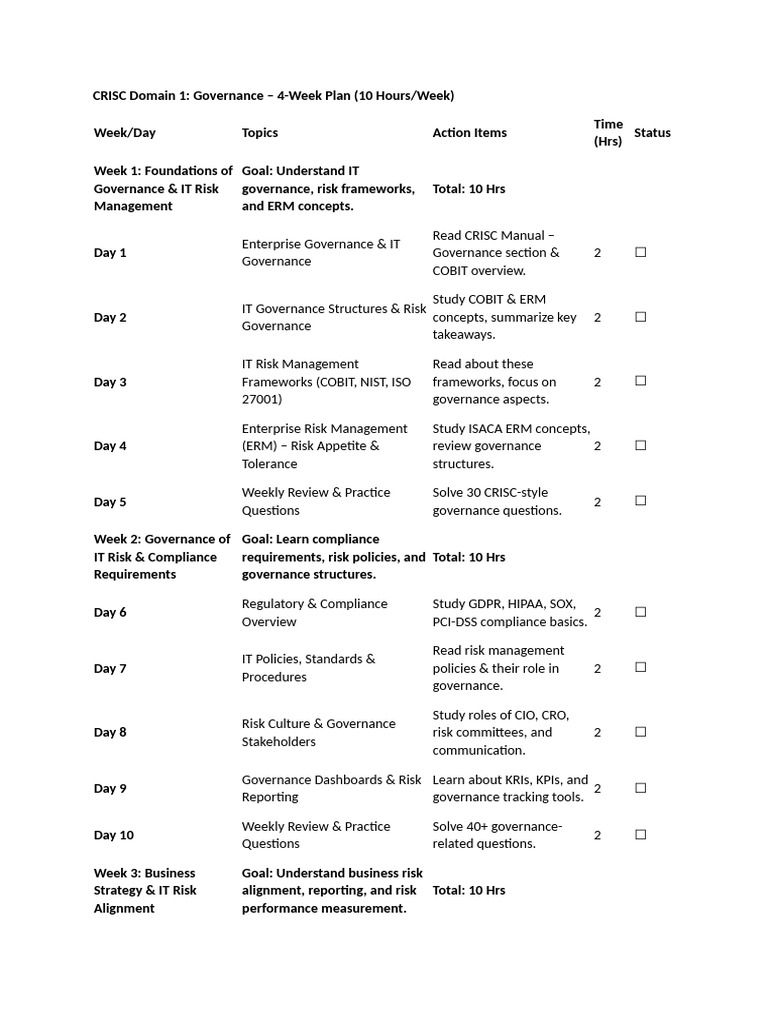 Prep Plan Sam | PDF | Business | Information Technology Management