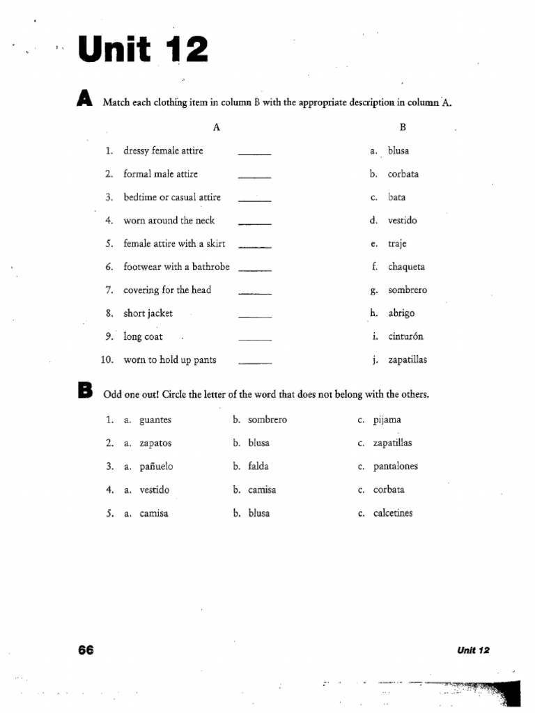 Kami Export - Jason Ryer - Exploring Spanish La Ropa Packet | PDF