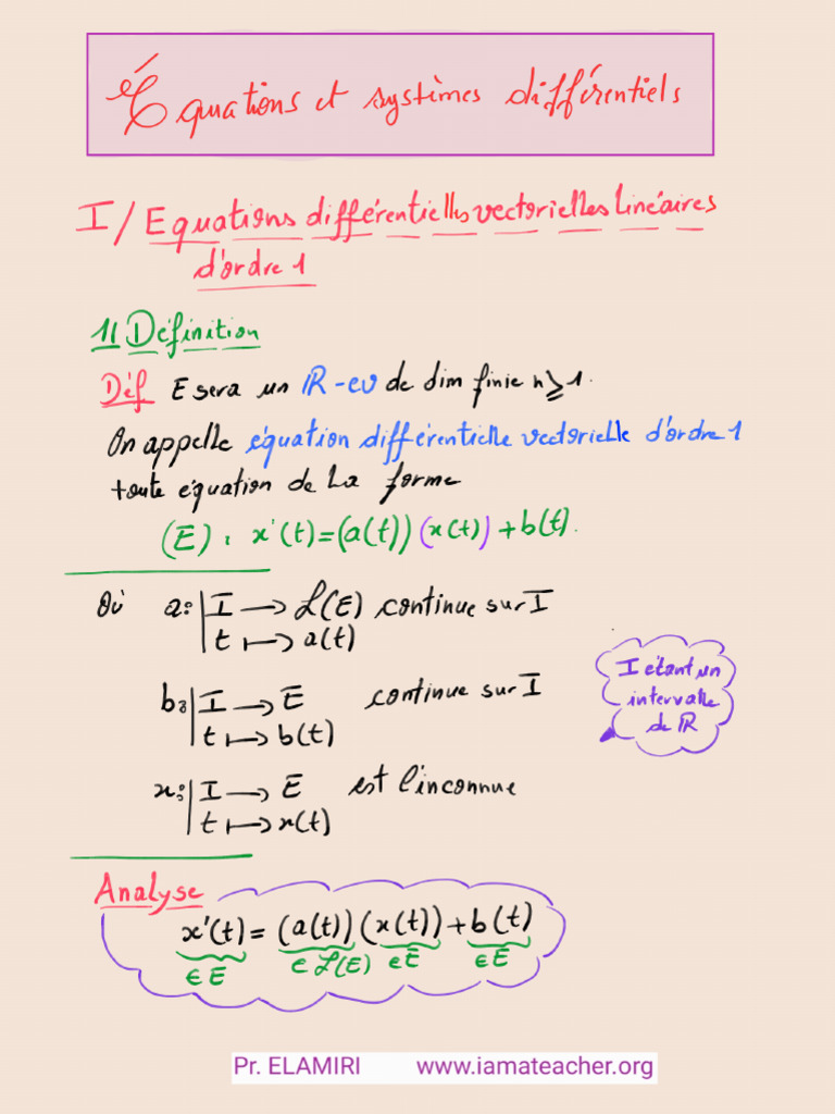 Cours Équa-Sys Diff (2) | PDF