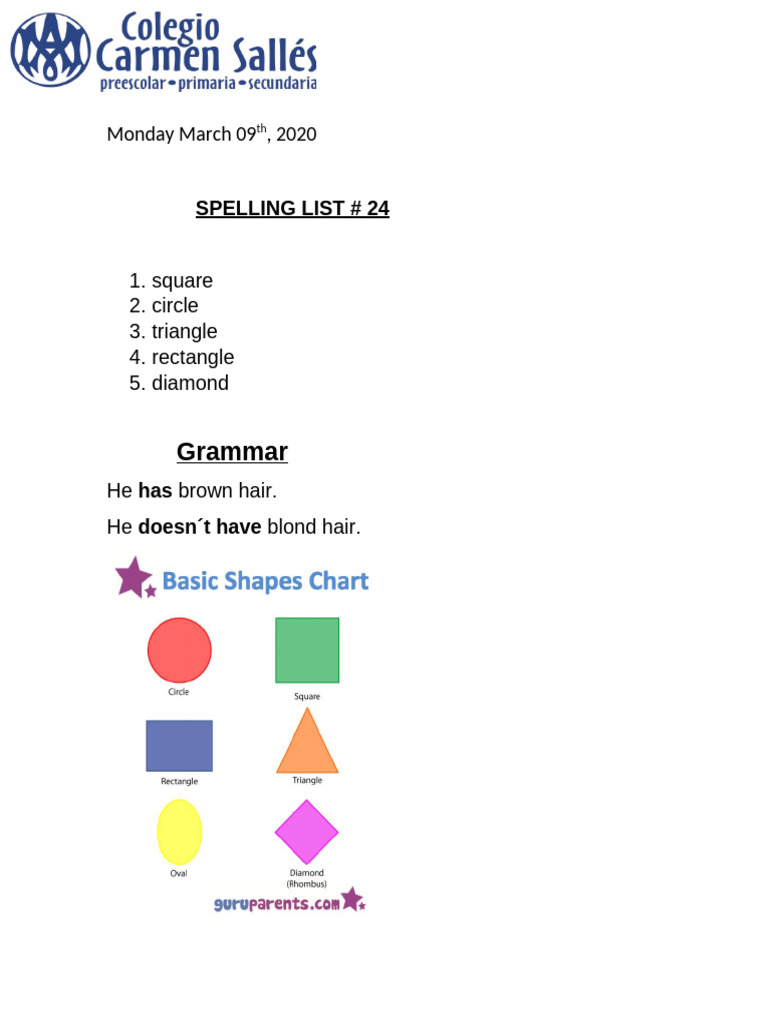 Spelling List 24 | PDF