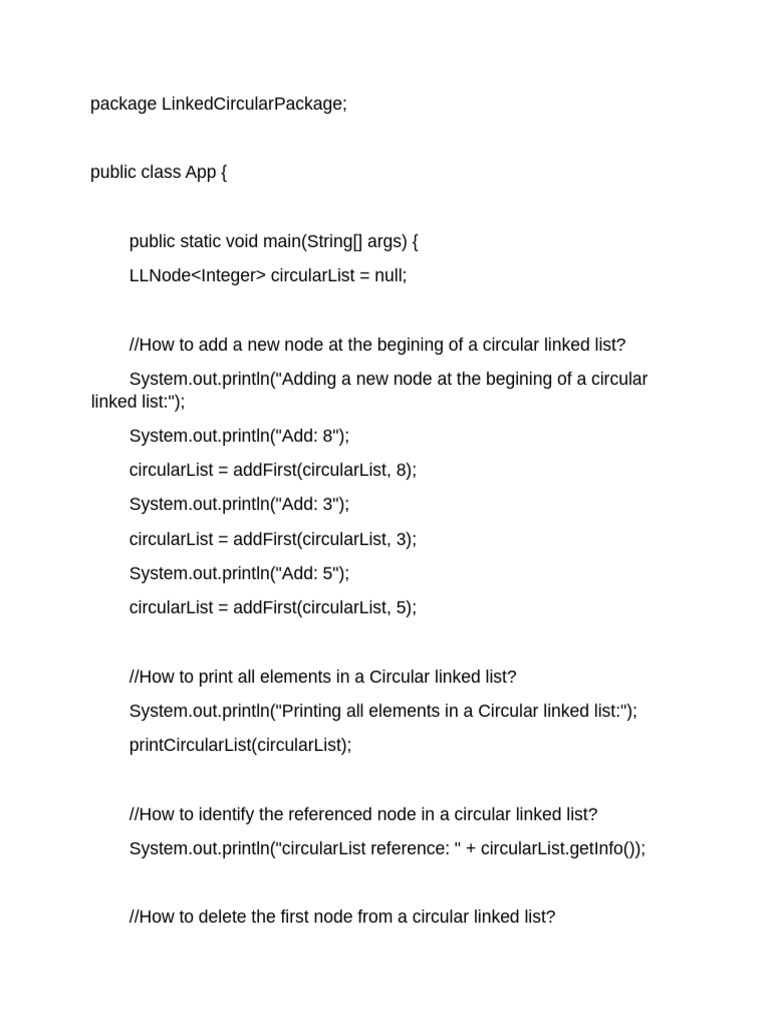 Circualr LinkedList Applications | PDF | Data | Data Management