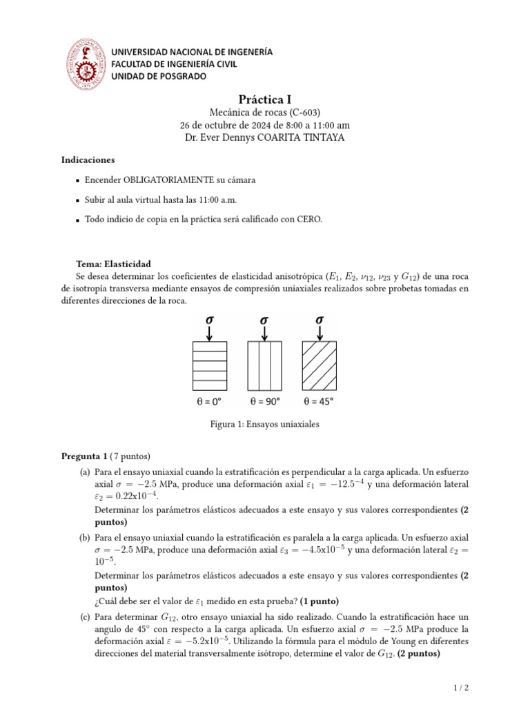 Ensayos de Deformabilidad en Rocas | PDF | Deformación (ingeniería ...