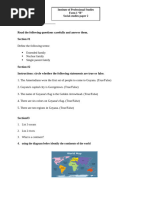 Grade 6 Social Studies Mock Exam 2024 | PDF | Guyana