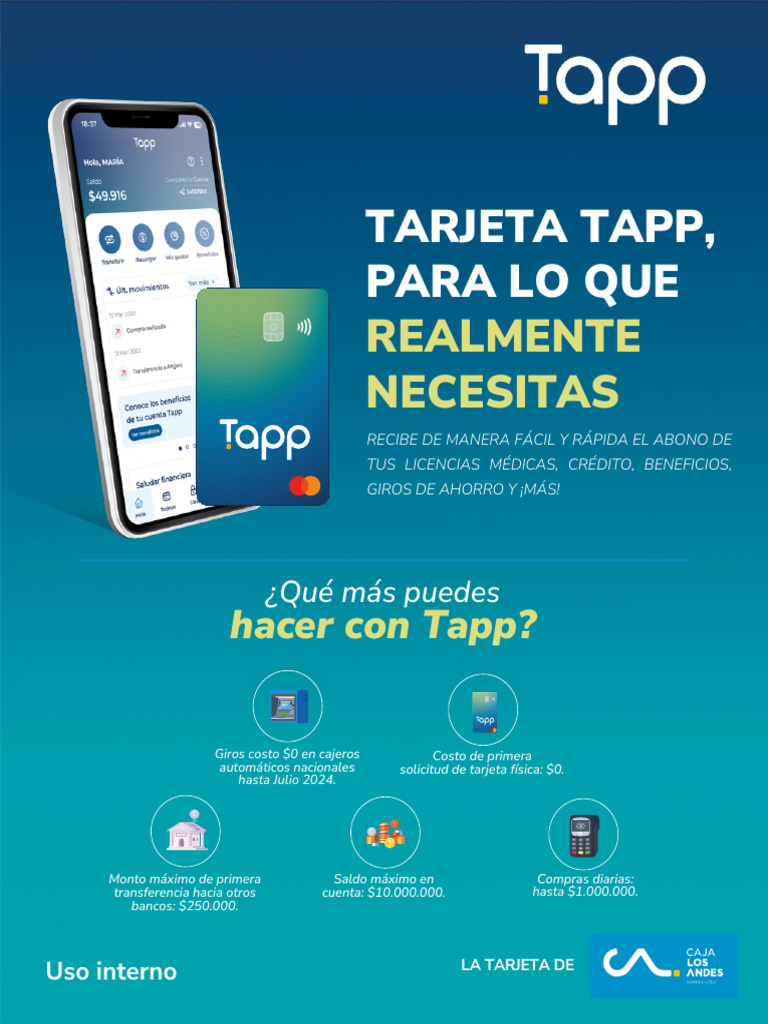 Diptico Tapp - 2 | PDF | Bancos | Industrias de servicio