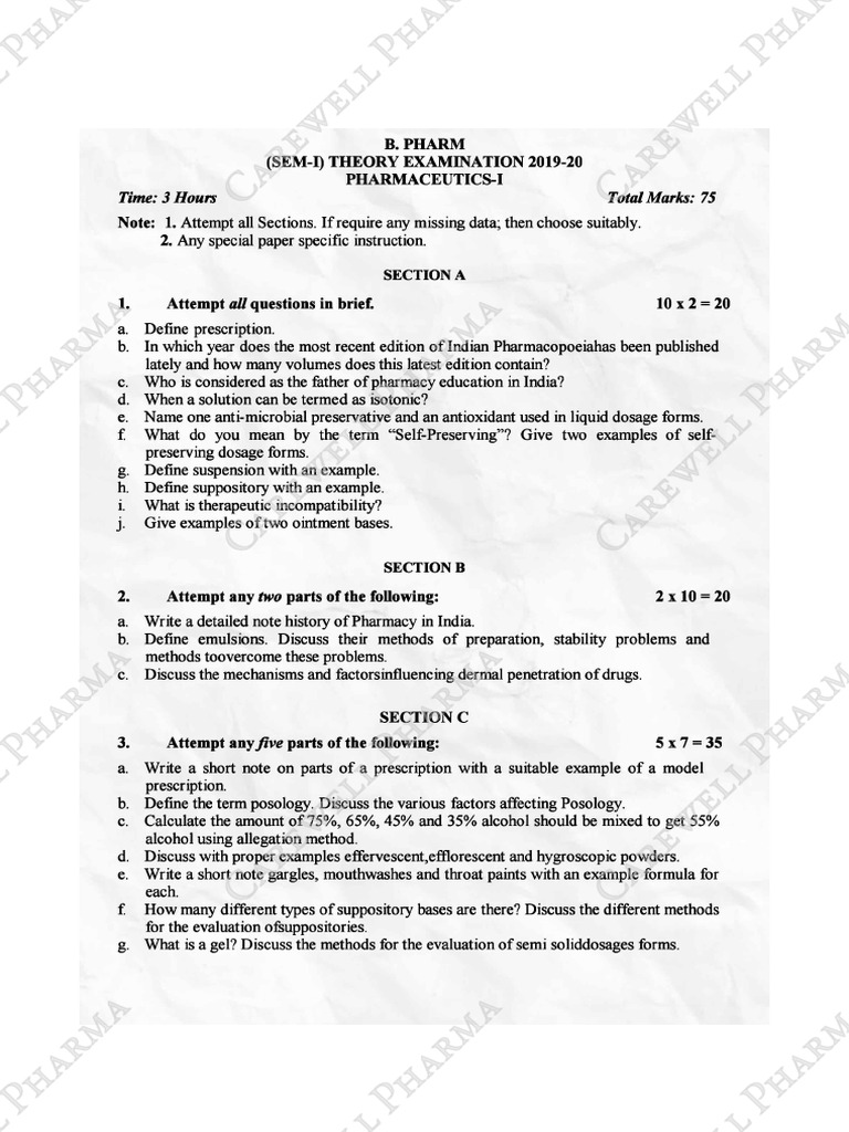B Pharmacy 1st Semester Question Paper, Aktu | PDF | Titration | Chemistry