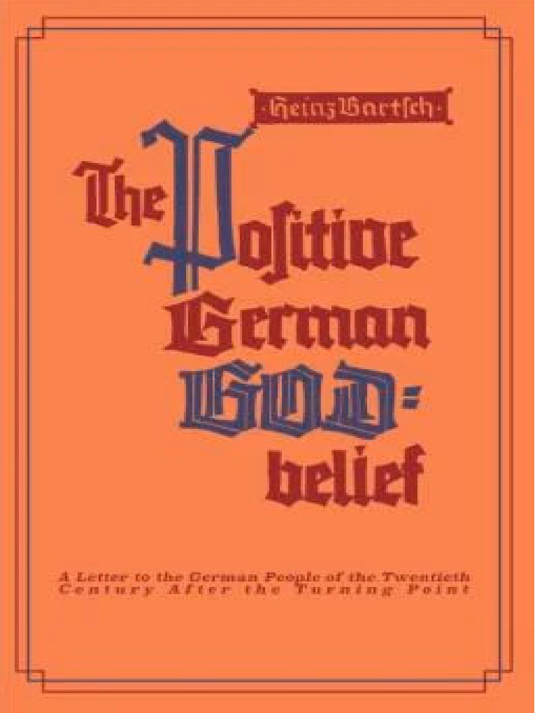 The Positive German God Belief (Rough English Translation) | PDF
