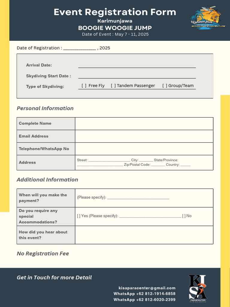 Boogie Woogie Registration Form | PDF