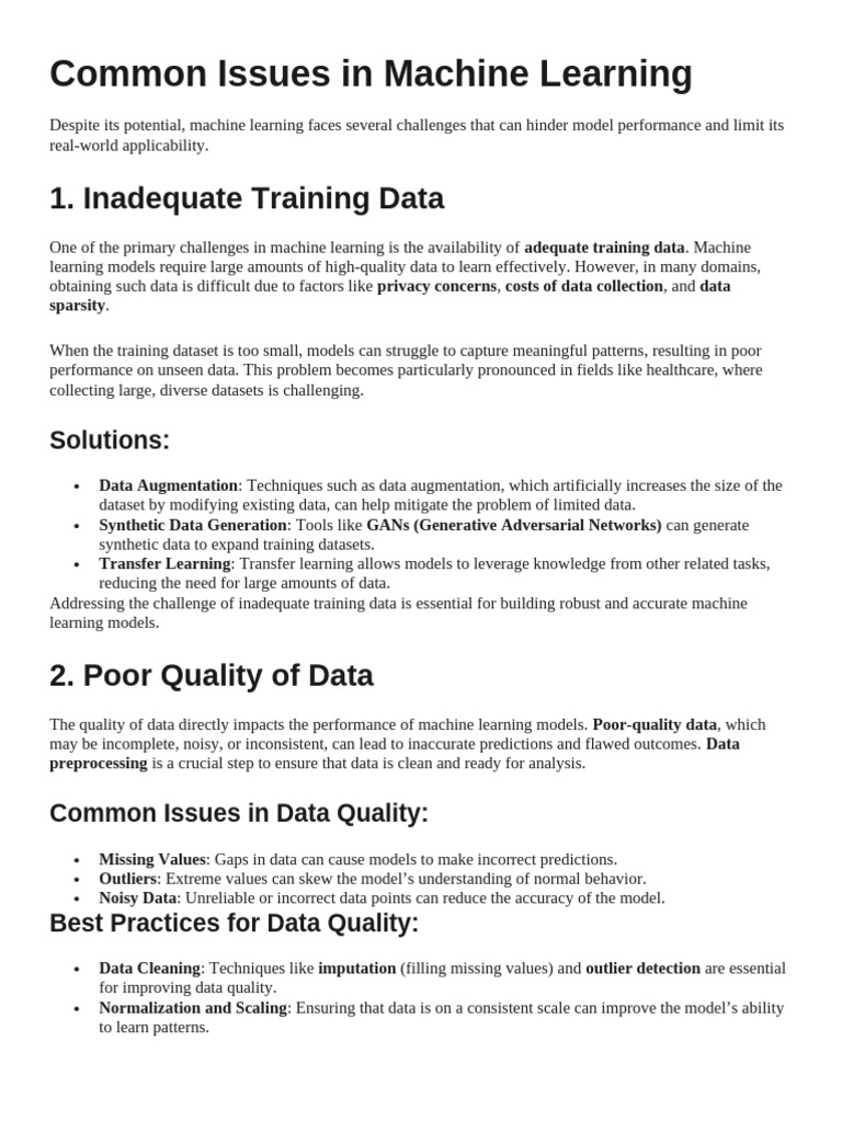 Key Challenges in Machine Learning | PDF | Machine Learning | Cross ...