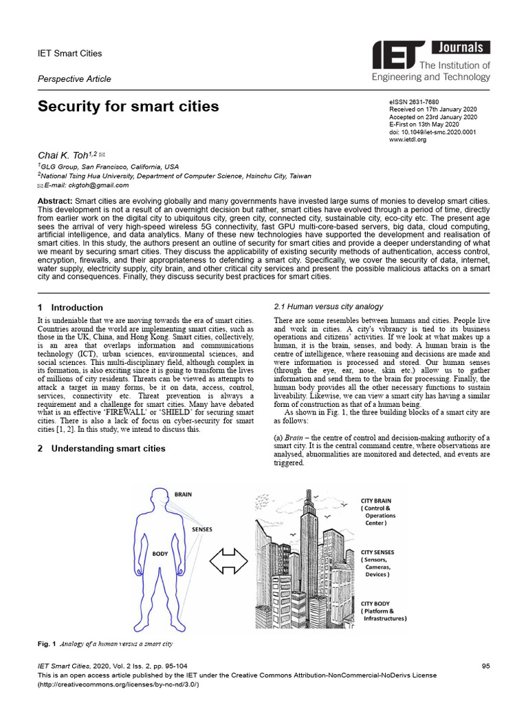 Securing Smart City Infrastructure | PDF | Computer Security | Security