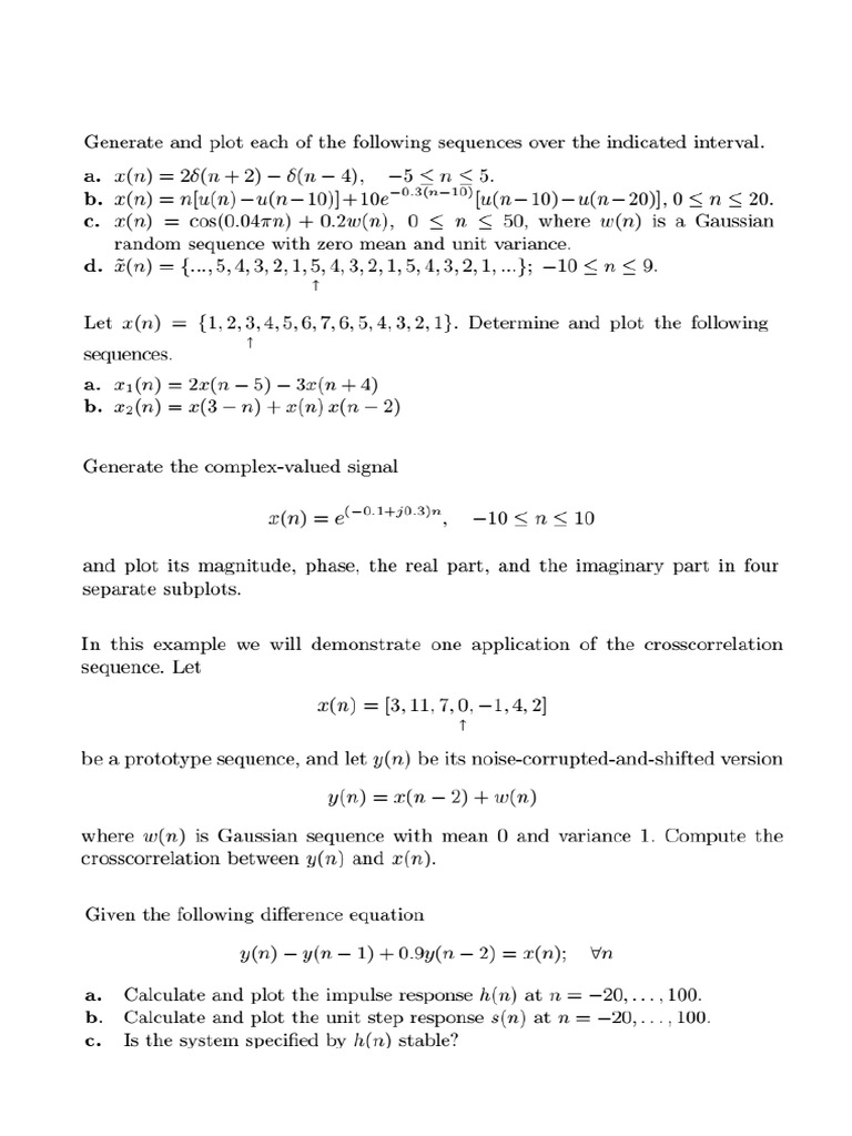 Tutorial1 DSPLab | PDF
