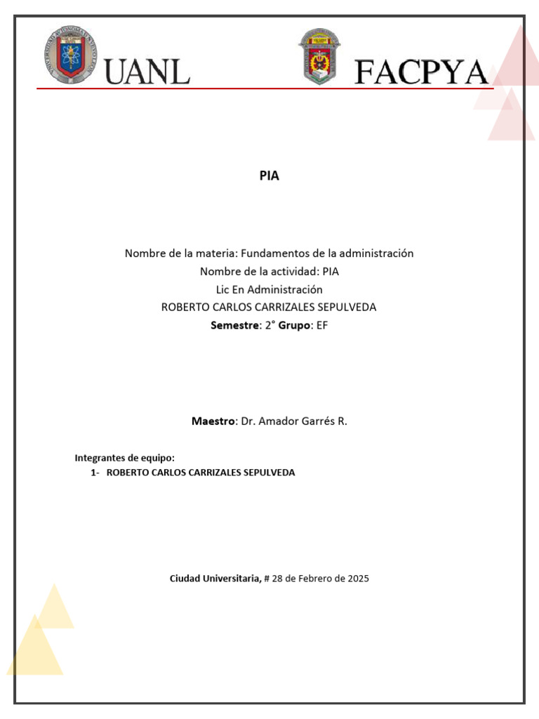 Pia de Admin Completo PDF | PDF | Logística | Planificación