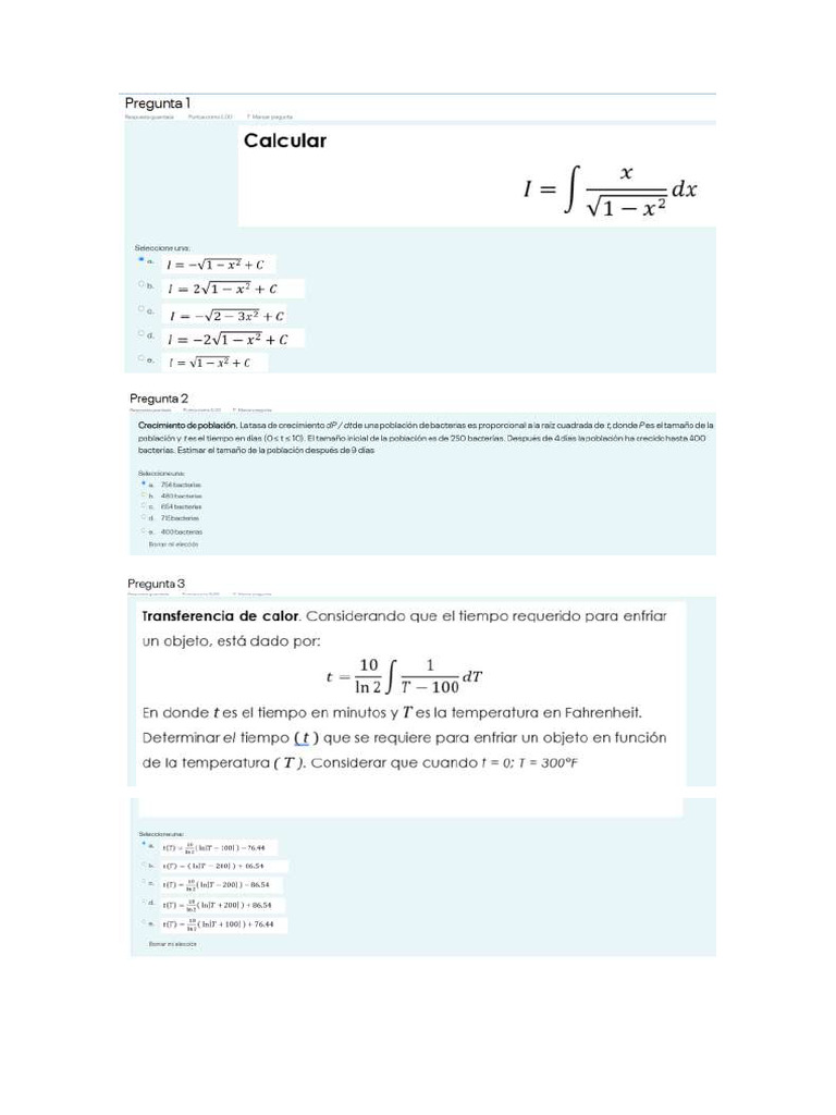 Virtual 1 Calculo Integral | PDF