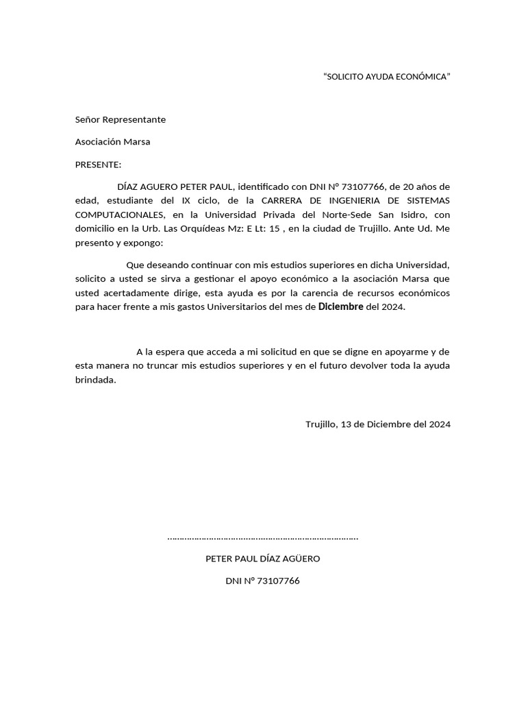 Peter Diciembre Marsa | PDF