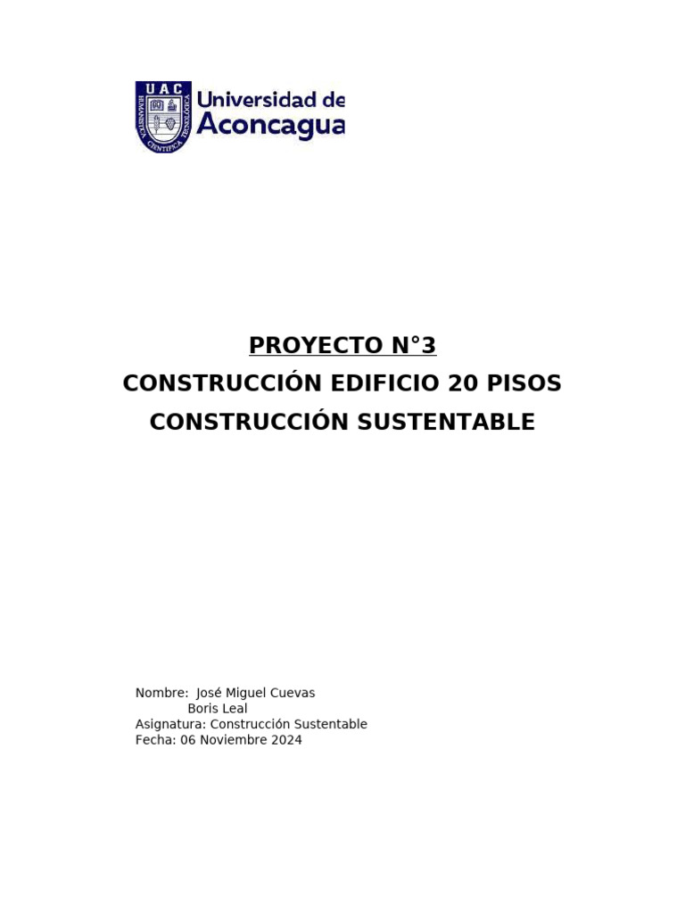 PROYECTO N3 CONSTRUCCION SUSTENTABLE | PDF | Energía solar | Residuos