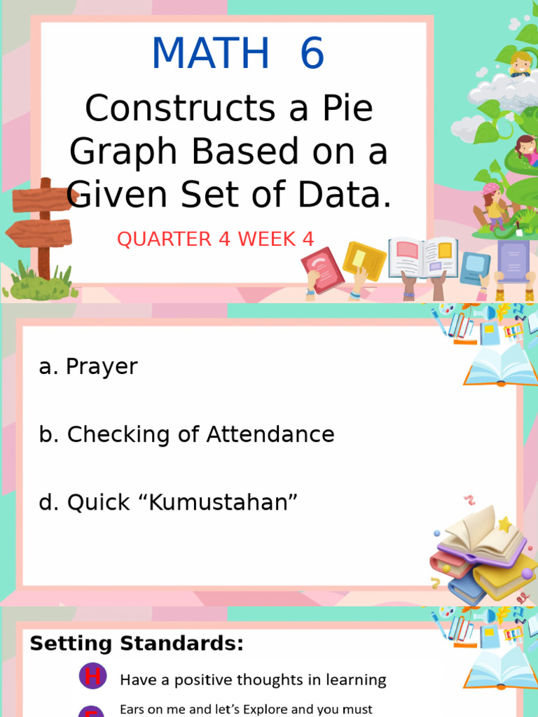 Cot Q4 Math 6 Week4 | PDF | Pie Chart | Chart