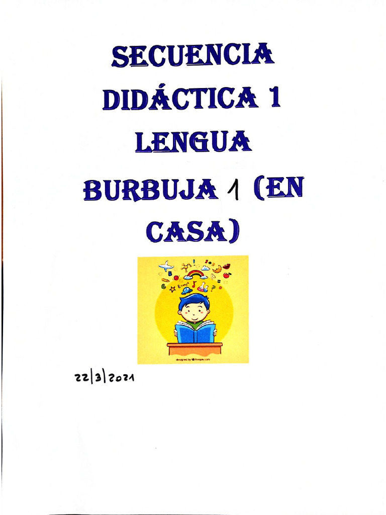 BURBUJA 1 EN CASA secuencia didáctica 1 lengua | PDF
