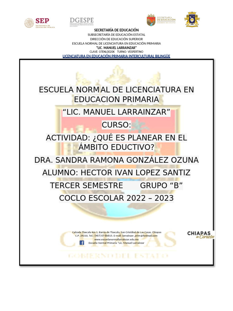 Que Es Planear en El Ámbito Educativo | PDF