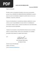 Carta de Recomendacion Beberly | PDF