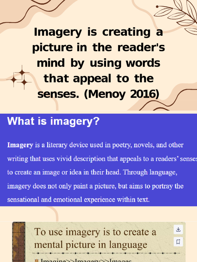 Understanding Imagery in Poetry | PDF
