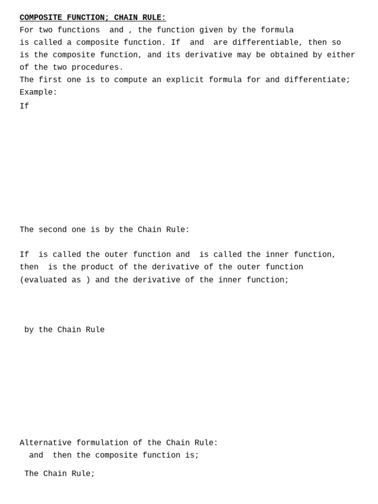 Math 102 - Module 4 - Composite Function Chain Rule - 101410 | PDF