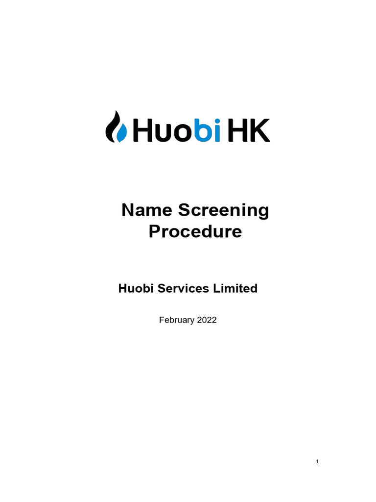 Name Screening Procedures - Clean - 202204 | PDF | Business