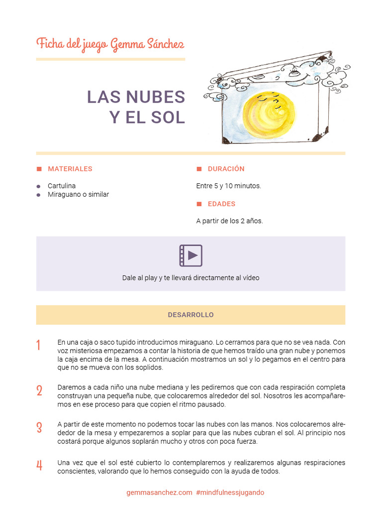 Ficha Juego Nubes Sol | PDF