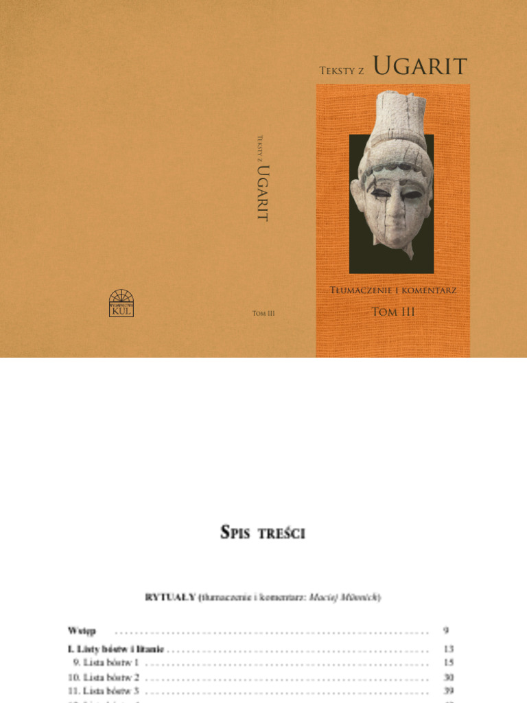 Teksty Z Ugarit TOM 3 Rytualy | PDF